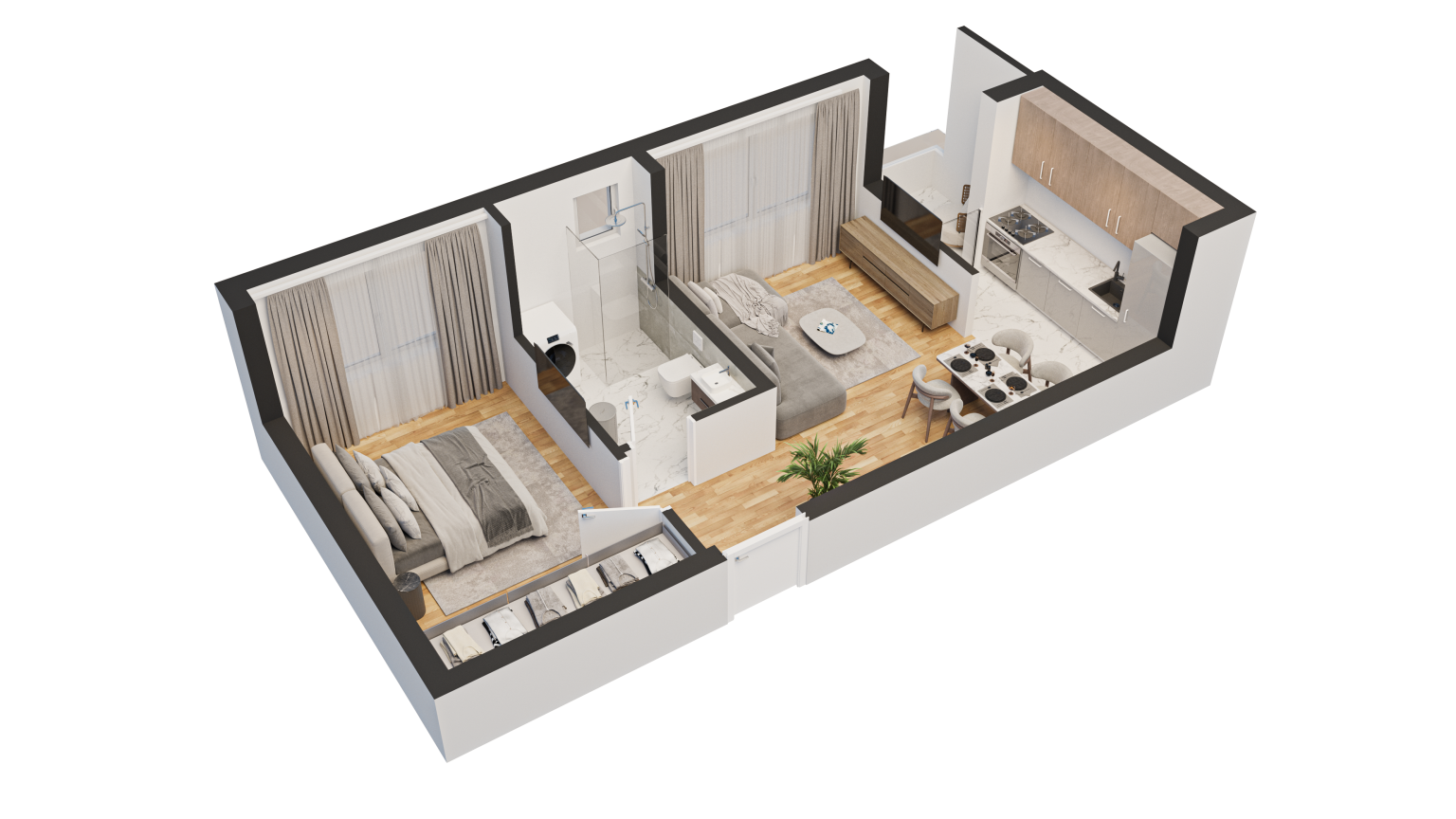 Stan 30 – Dvosoban 40m2 – Izgradnja i Prodaja Stanova – IN STAN Gradnja