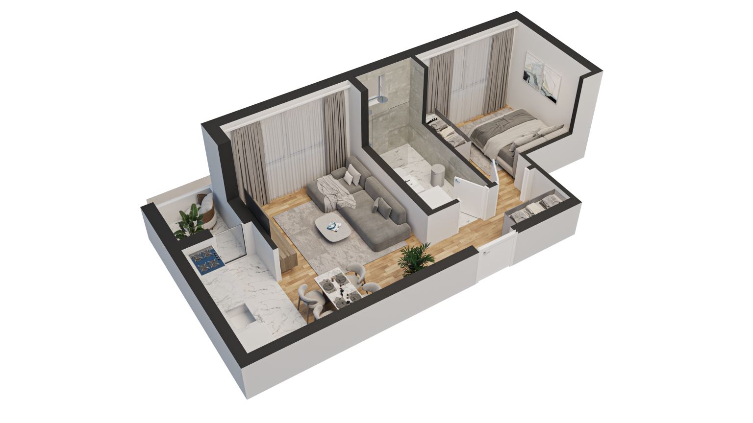 Stan 31 – Dvosoban 41m2 – Izgradnja i Prodaja Stanova – IN STAN Gradnja